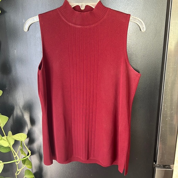 Misook | Tops | Misook Mock Turtleneck Knit Top In A Pretty Burgundy ...